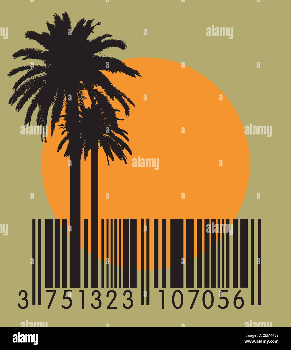 Summer Barcode with sun Stock Vector Image & Art - Alamy