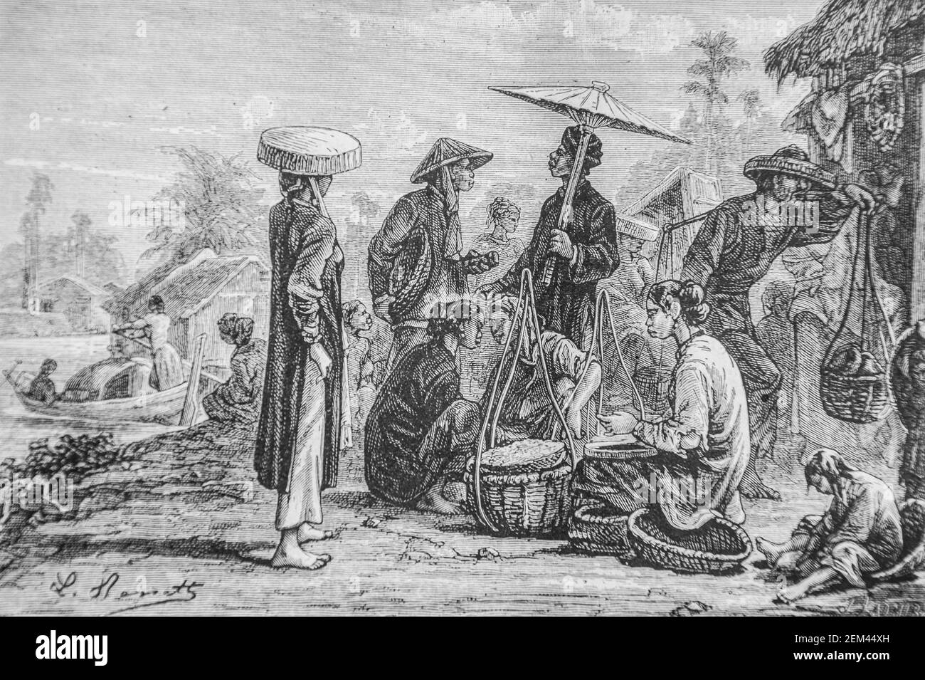 costumes d'annamites ,1832-1867, histoire de france par henri martin ...