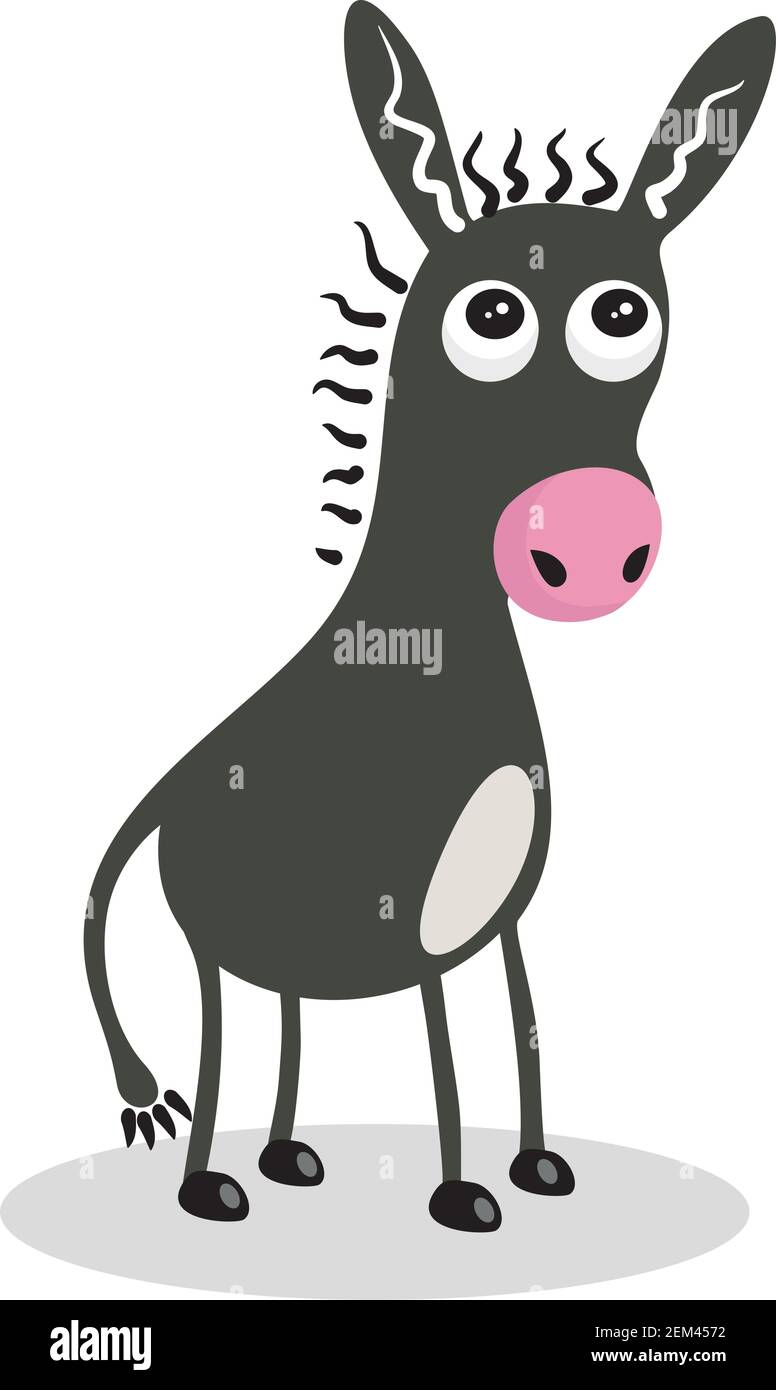 Funny donkey vector cartoon illustration Stock Vector Image & Art - Alamy