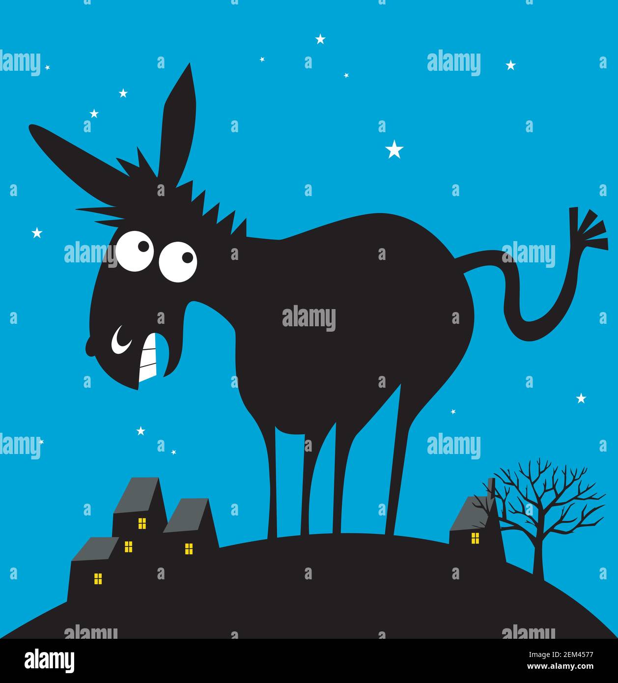 Funny donkey vector cartoon illustration Stock Vector Image & Art - Alamy