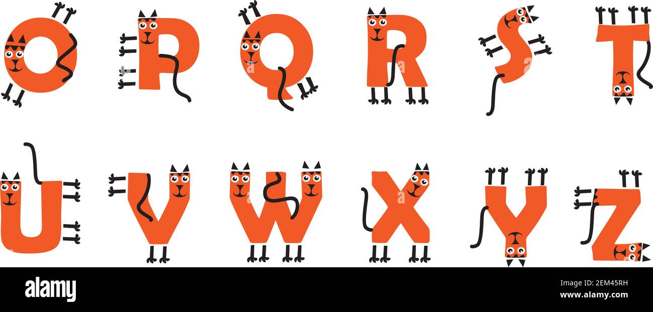 Funny Crazy Alphabet Vector illustration Stock Vector Image & Art - Alamy