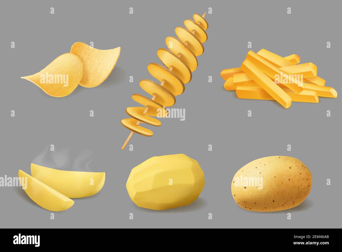 Tornado fries Stock Vector Images - Alamy