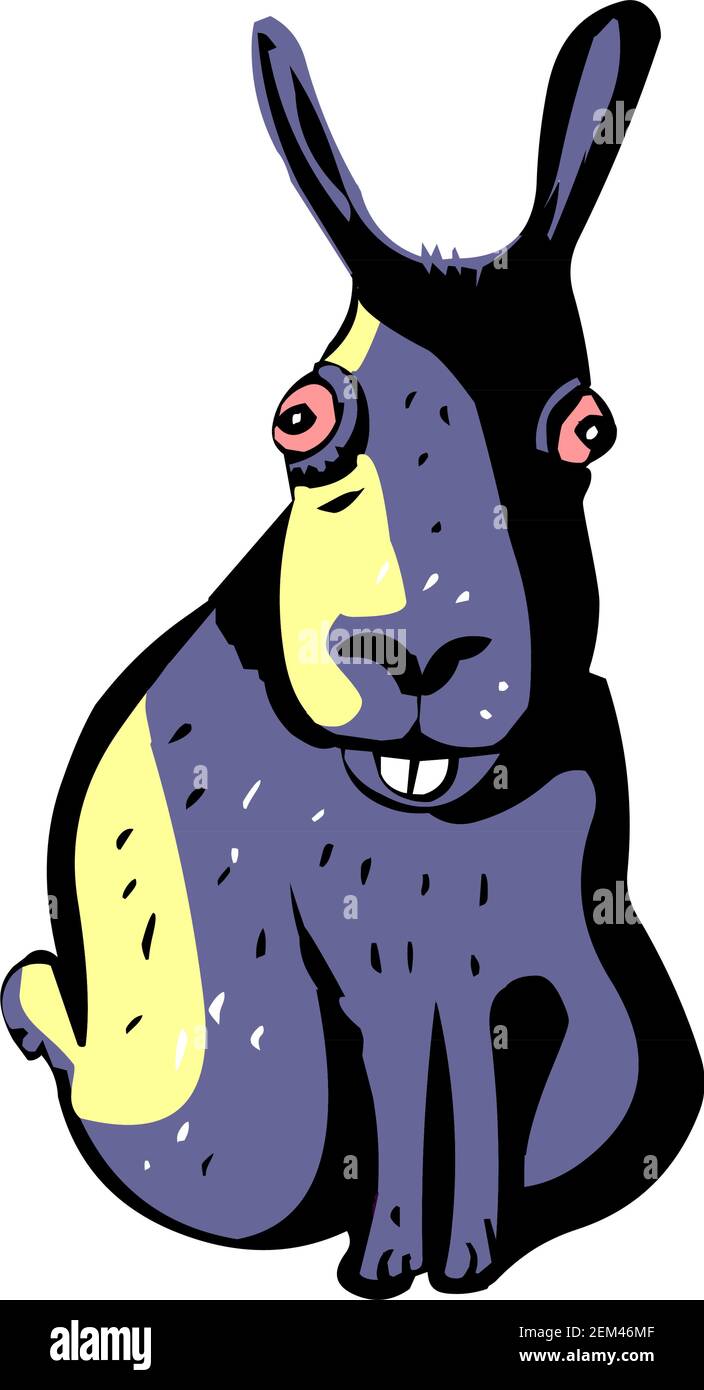 Vector illustration of funny rabbit Stock Vector Image & Art - Alamy