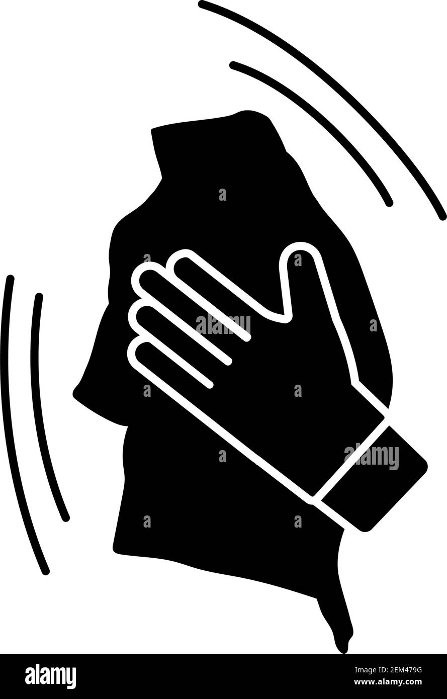 Wet Cleaning Icon. Black Stencil Design. Vector Illustration Stock ...