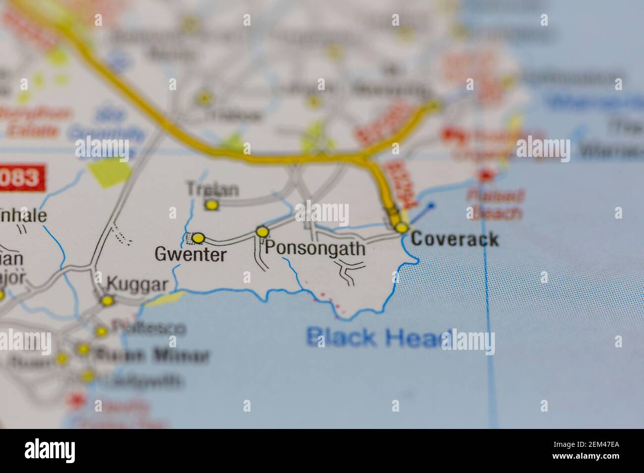 Map of coverack hi-res stock photography and images - Alamy