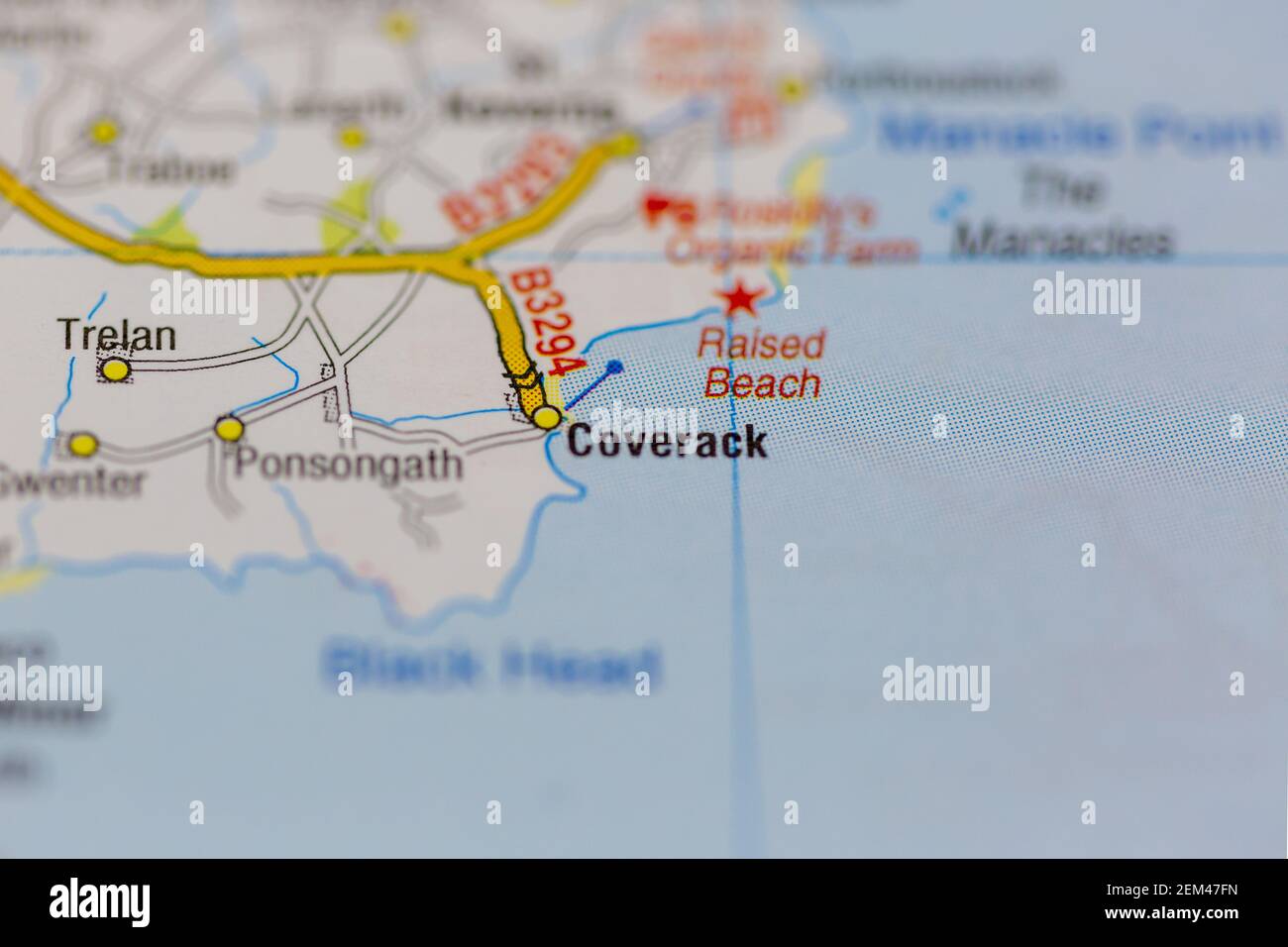 Map of coverack hi-res stock photography and images - Alamy