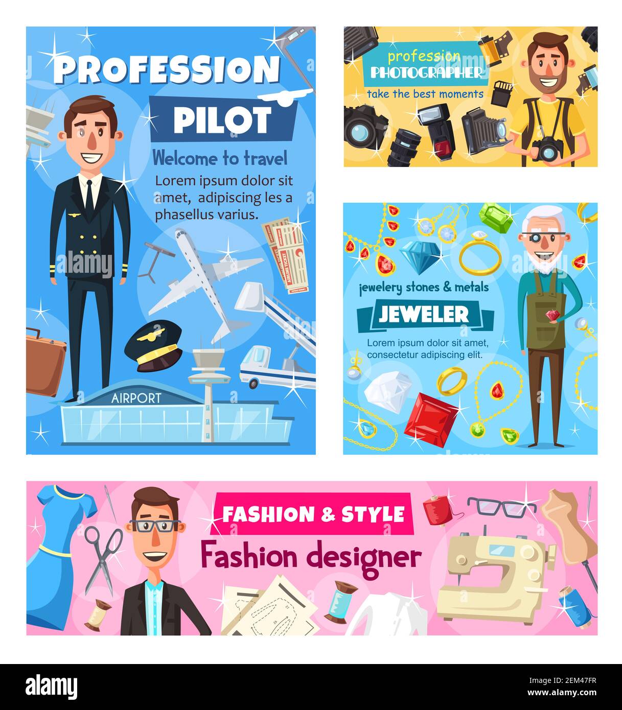 Pilot, fashion designer, photographer and jeweler, professions and ...