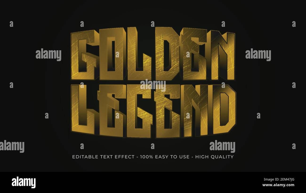 Gold text effect Stock Vector Images - Alamy