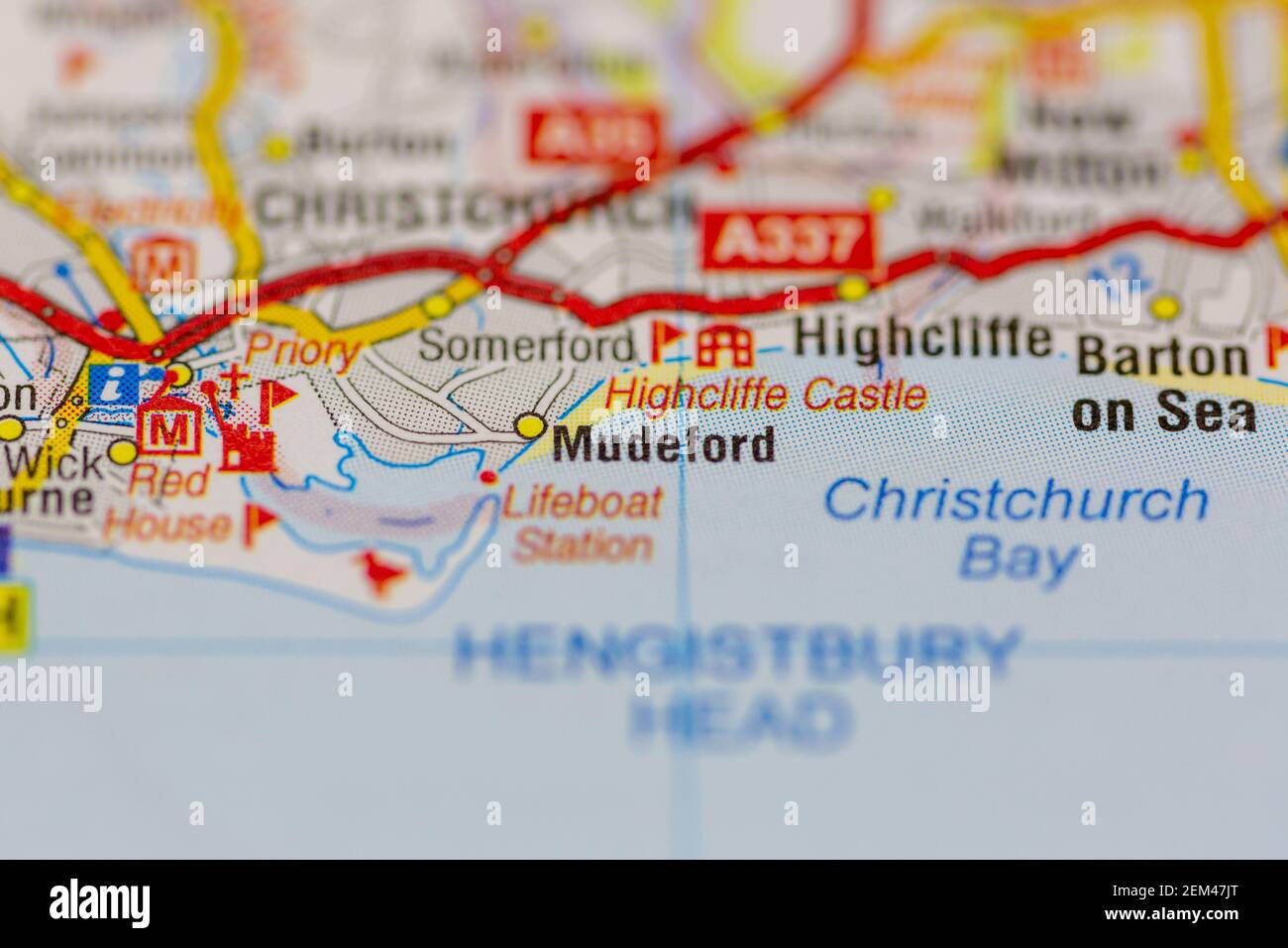 Map of mudeford hi-res stock photography and images - Alamy
