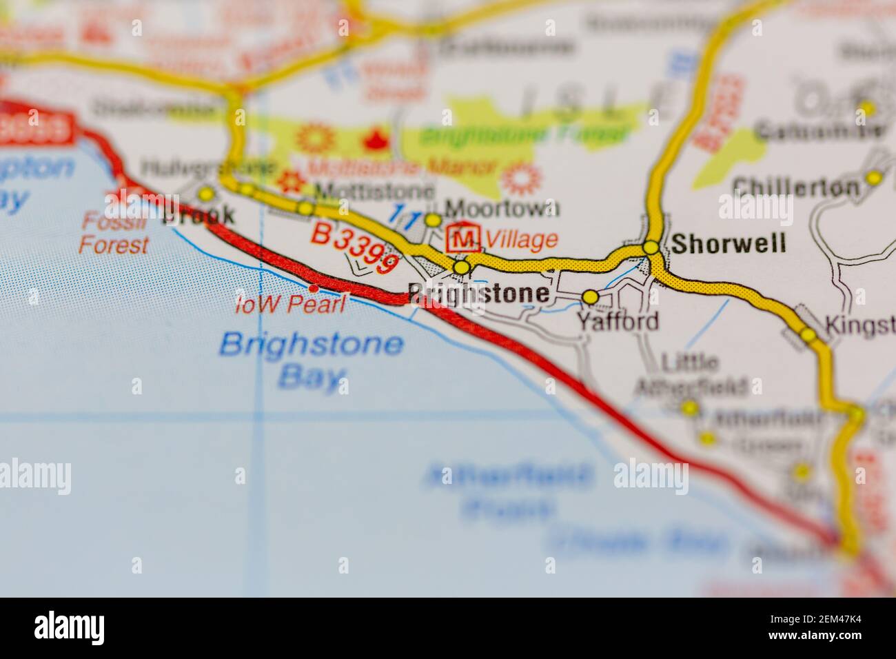Brighstone on a map hi-res stock photography and images - Alamy