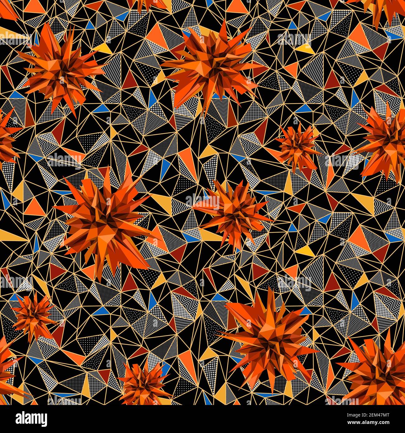 Abstract geometric triangle seamless pattern Stock Photo - Alamy