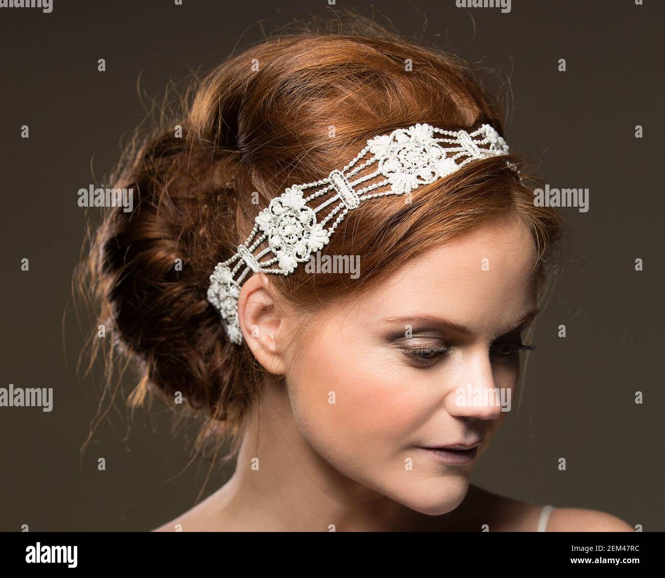 Lace Wedding veil Stock Photo - Alamy