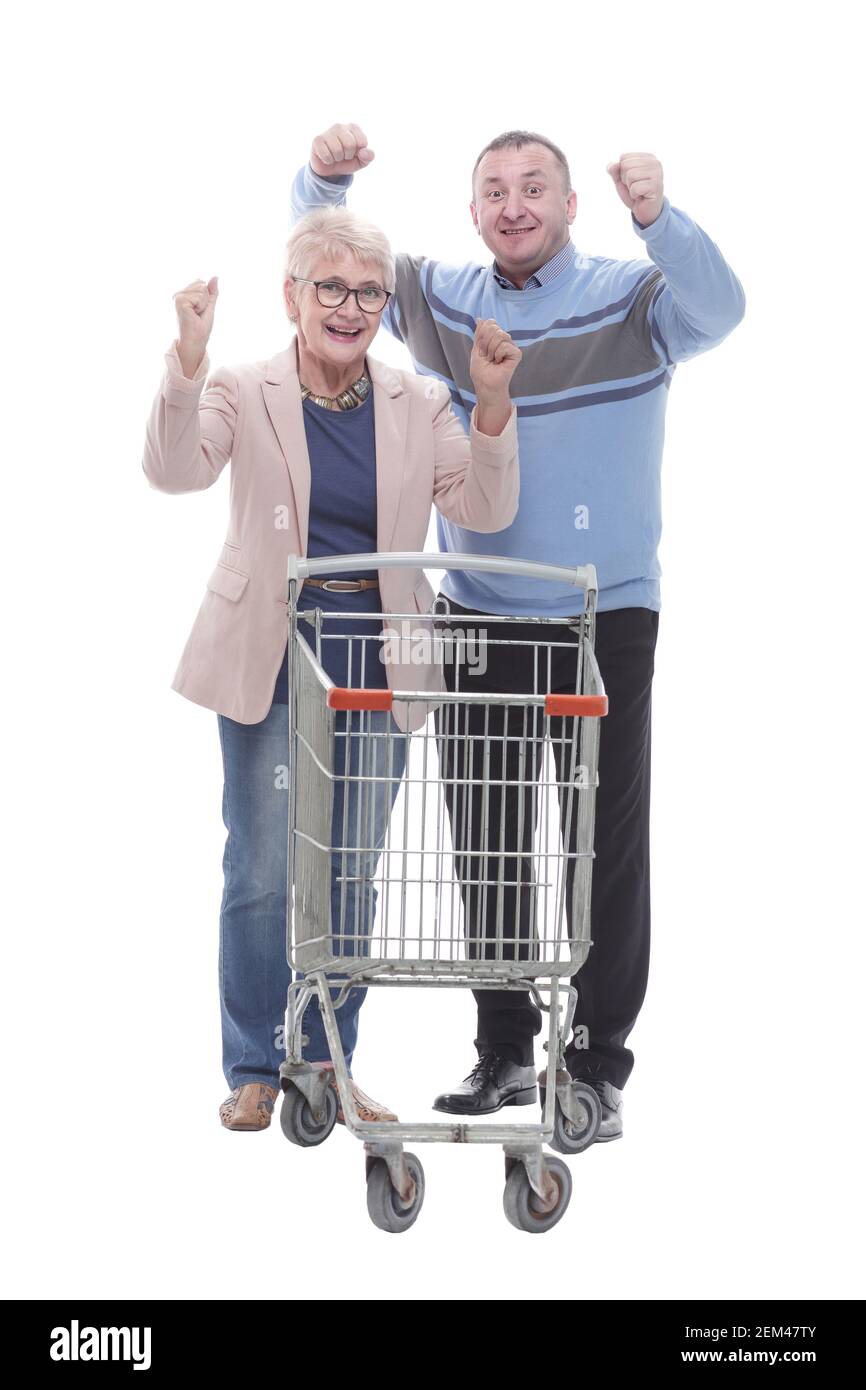 Shopping trolley full up Cut Out Stock Images & Pictures - Alamy