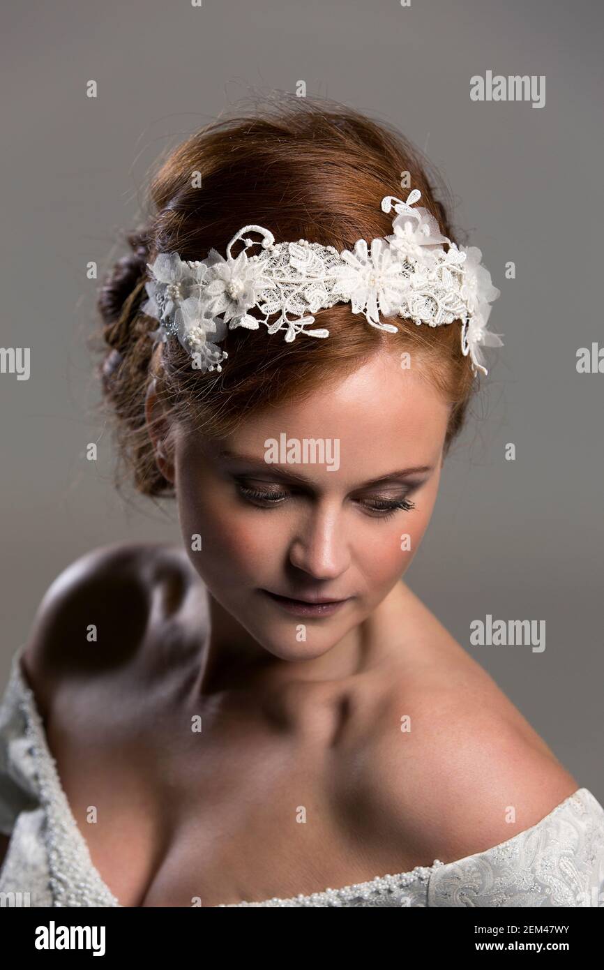 Lace Wedding veil Stock Photo - Alamy