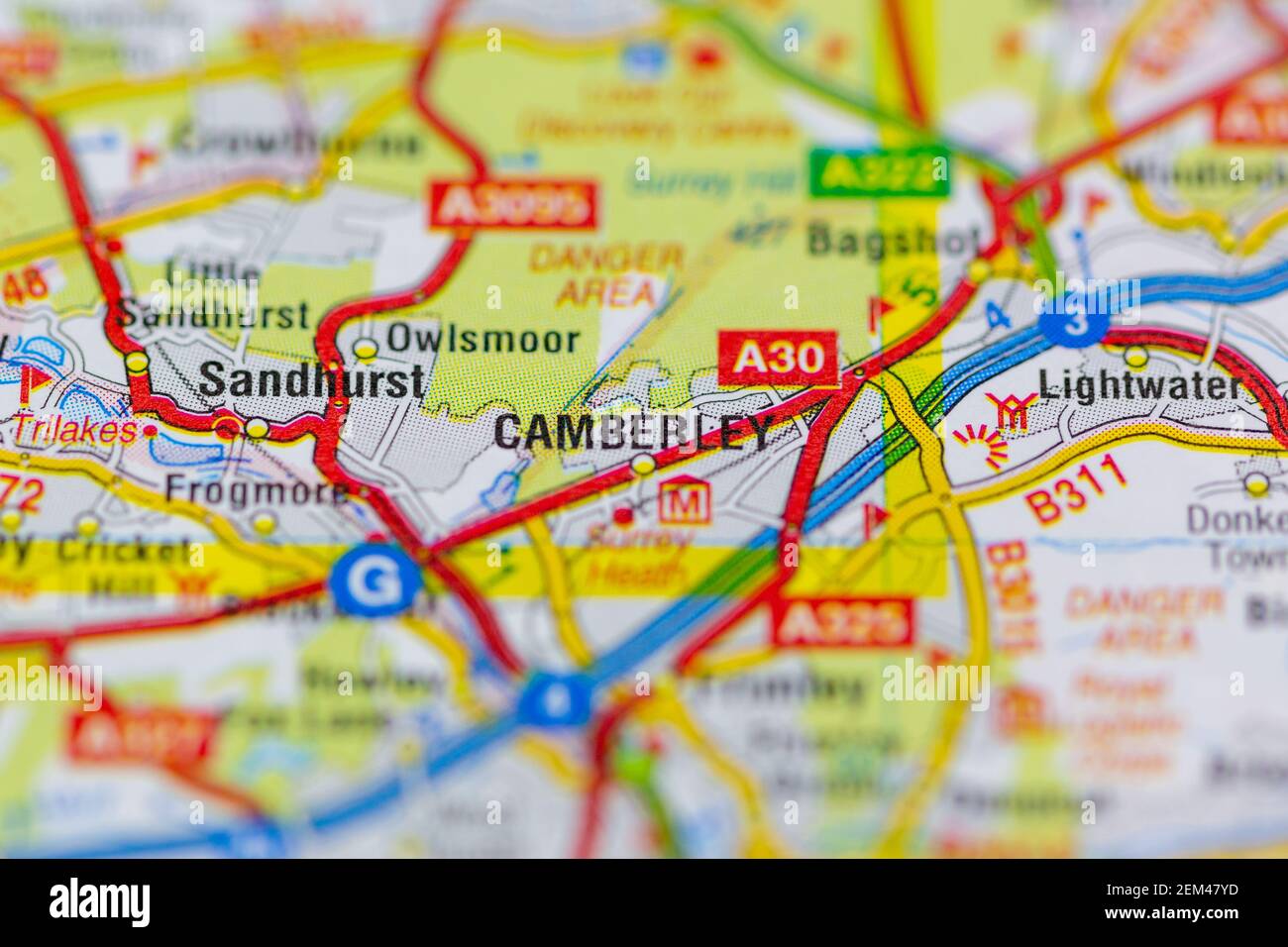 Map Of Camberley High Resolution Stock Photography and Images - Alamy