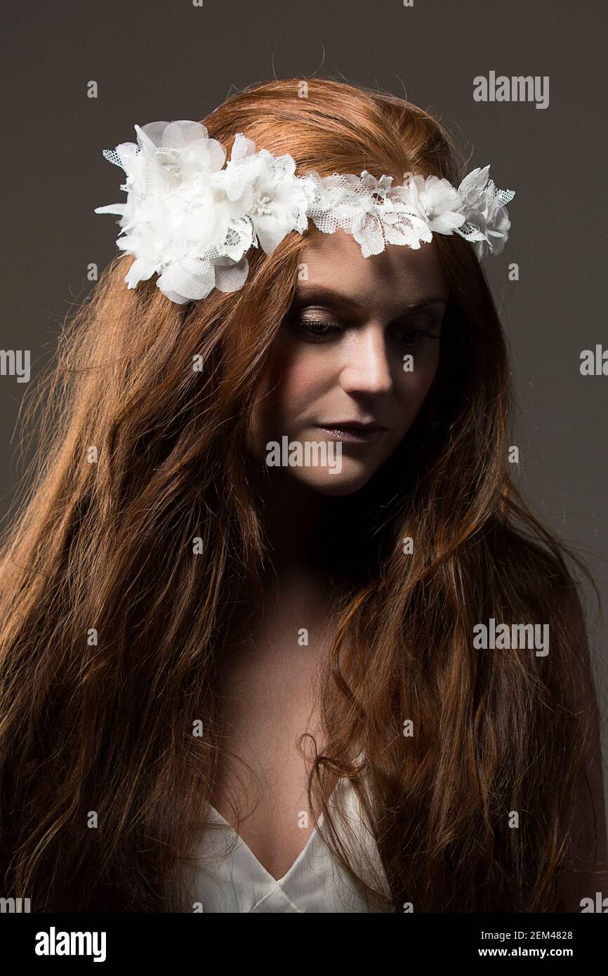 Lace Wedding veil Stock Photo - Alamy