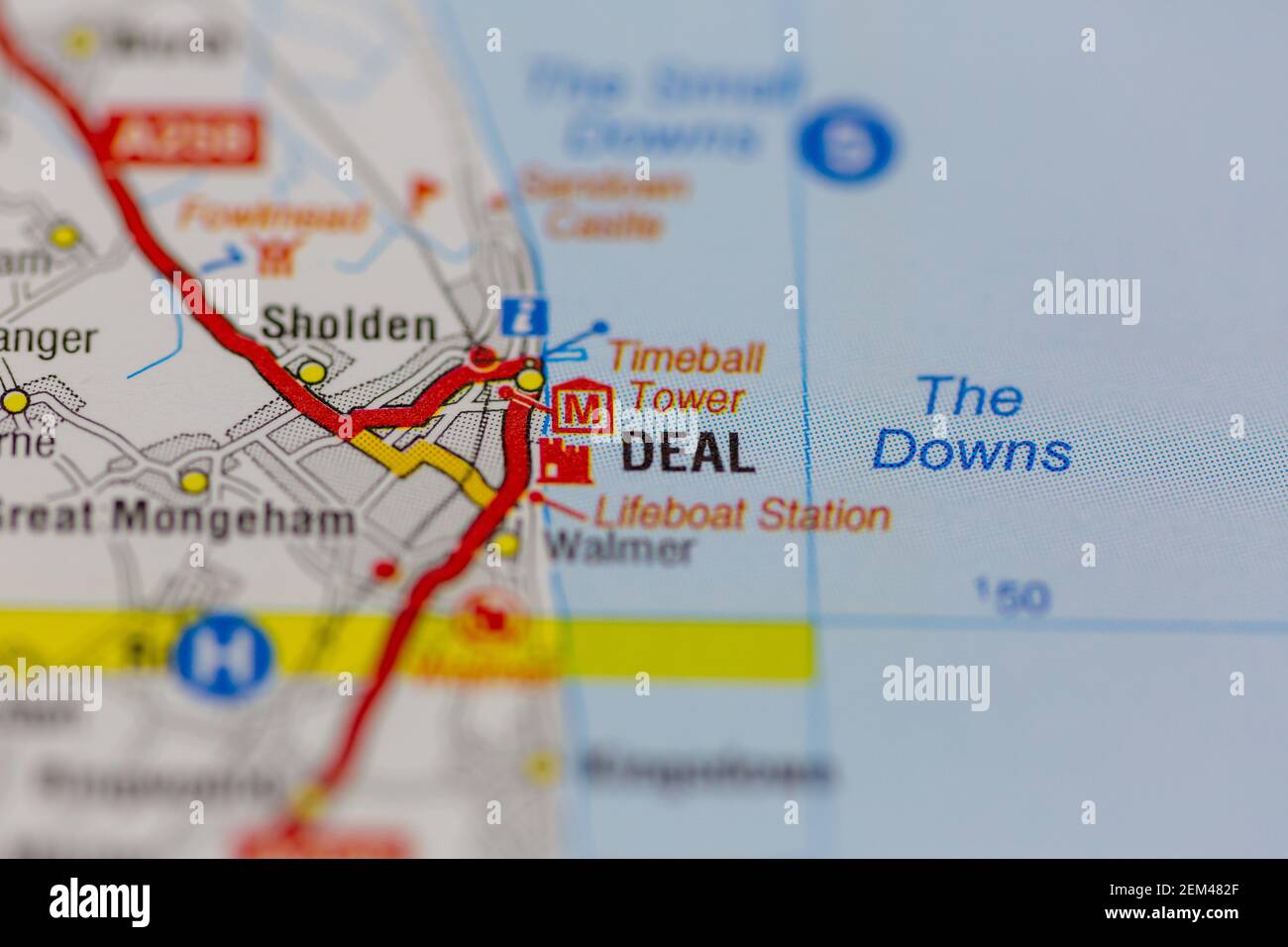 Deal shown on a road map or geography map Stock Photo - Alamy