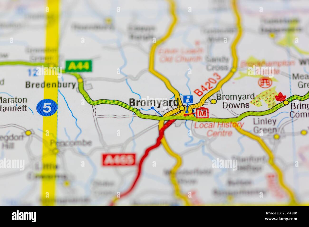 Map of bromyard hi-res stock photography and images - Alamy