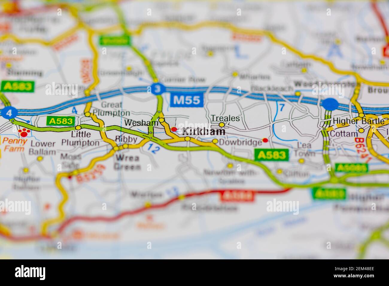 Map of kirkham hi-res stock photography and images - Alamy