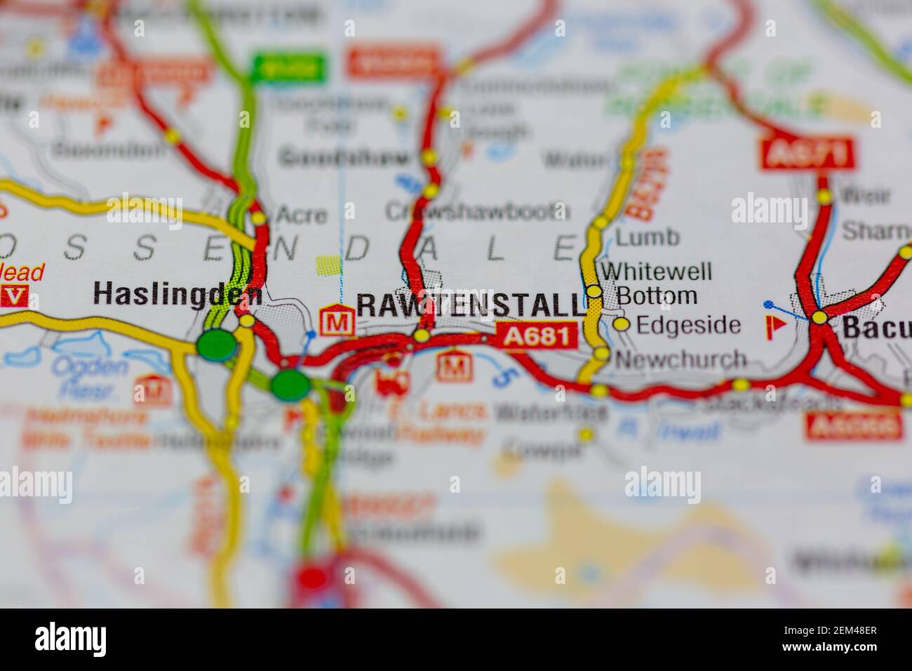 Rawtenstall map hi-res stock photography and images - Alamy