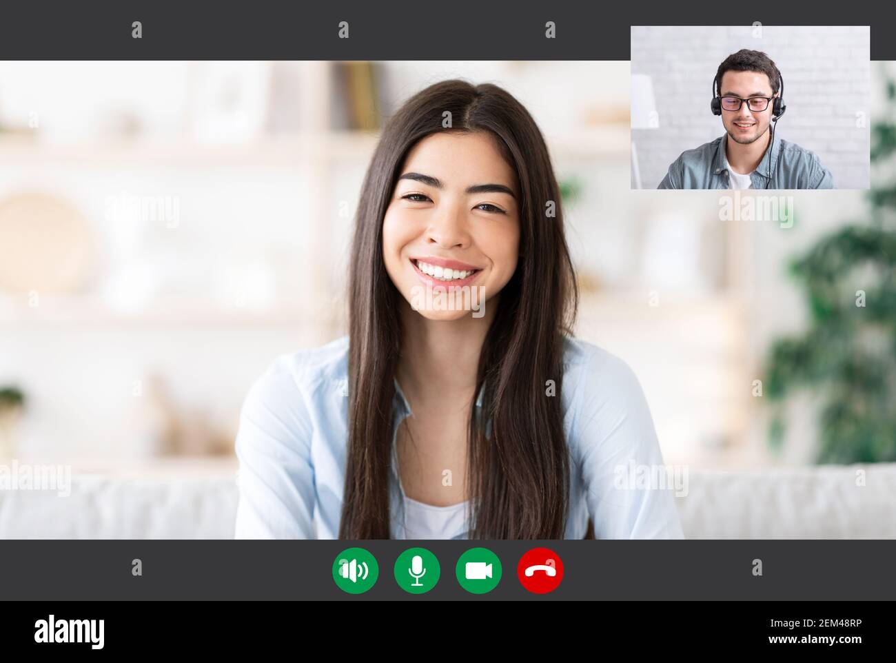 Video interview online conference internet hi-res stock photography and ...