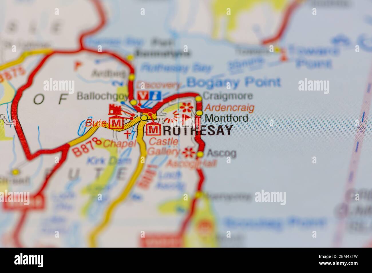 Map of rothesay hi-res stock photography and images - Alamy