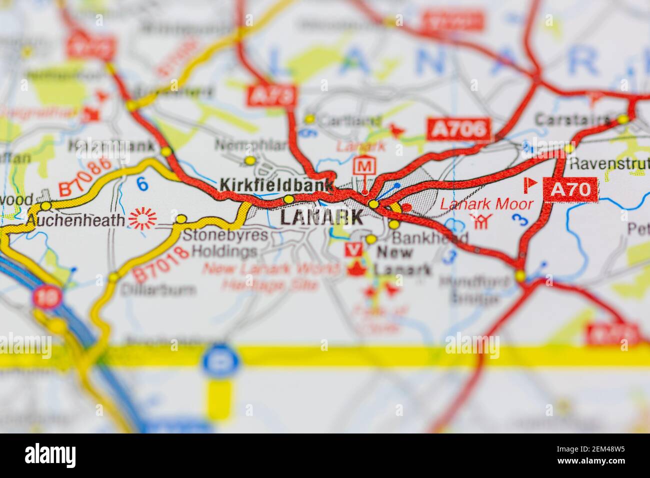 Map of lanark hi-res stock photography and images - Alamy