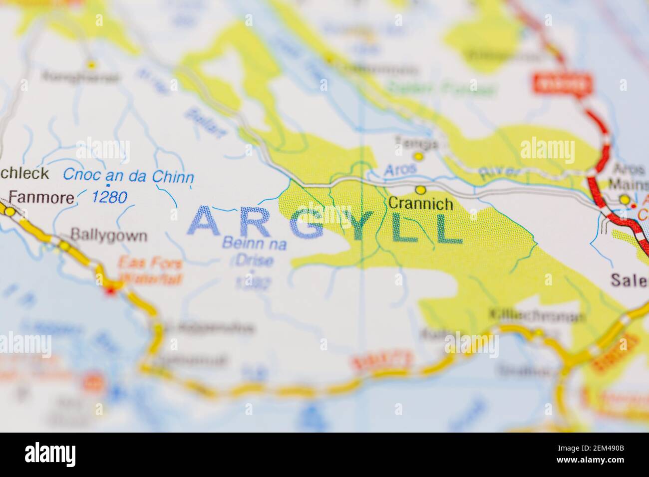 Argyll map hi-res stock photography and images - Alamy