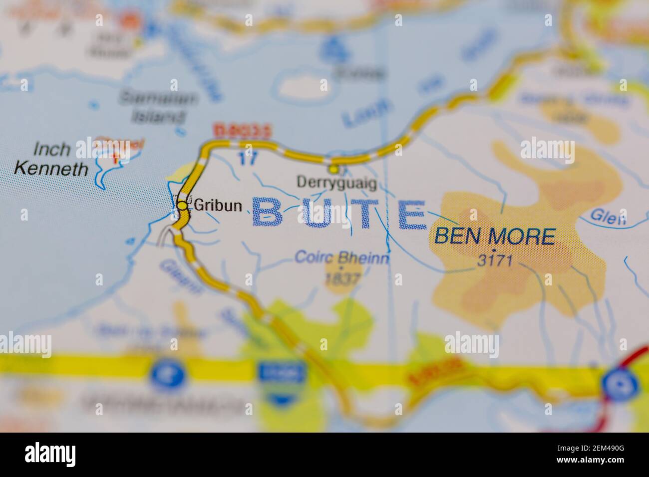 Bute on a map hi-res stock photography and images - Alamy