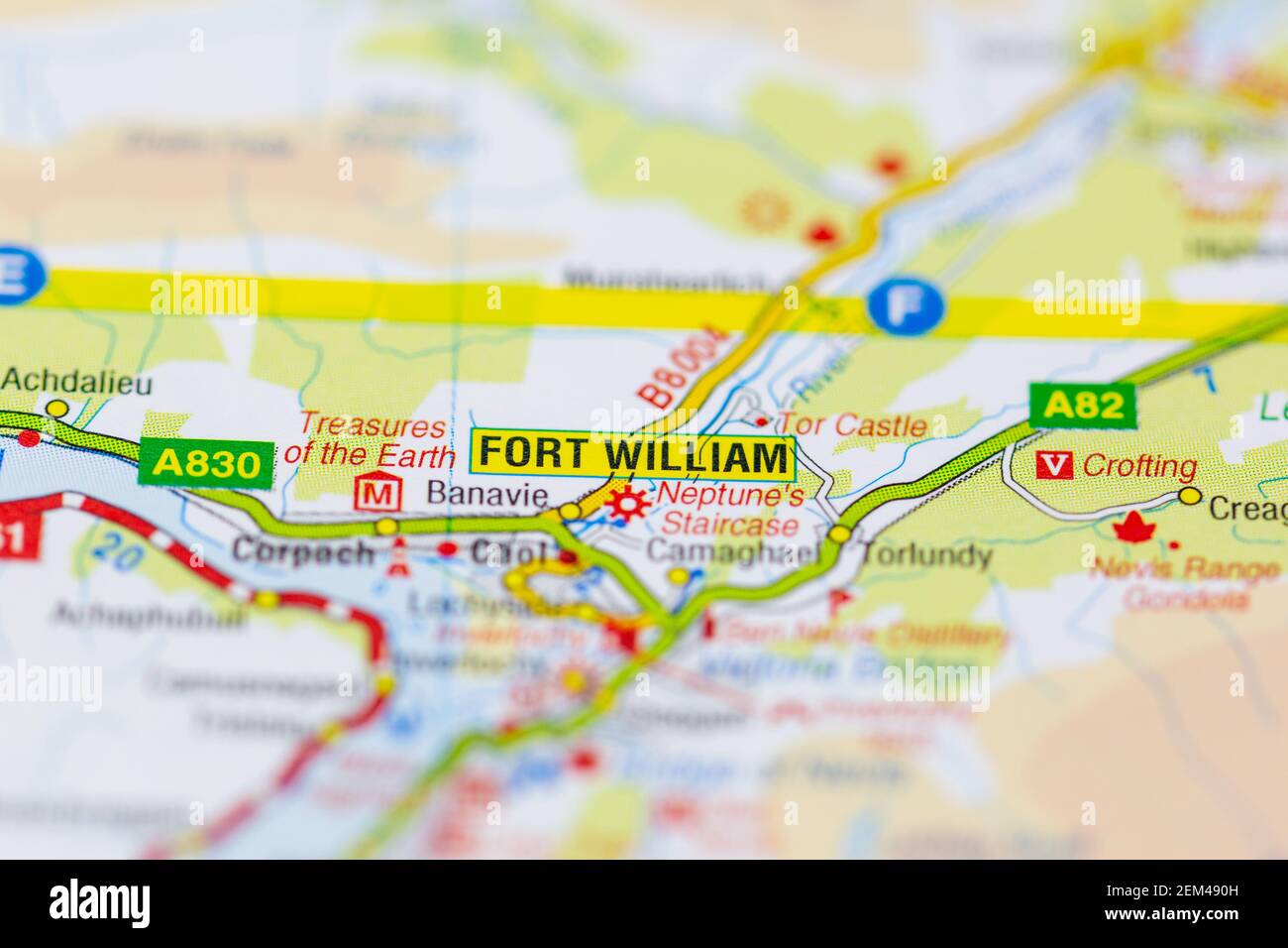 Fort william on a map hi-res stock photography and images - Alamy