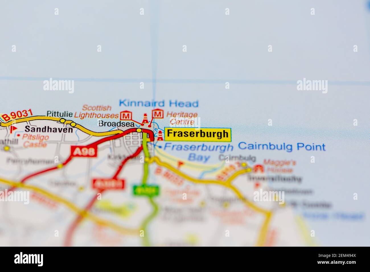 Fraserburgh map hi-res stock photography and images - Alamy