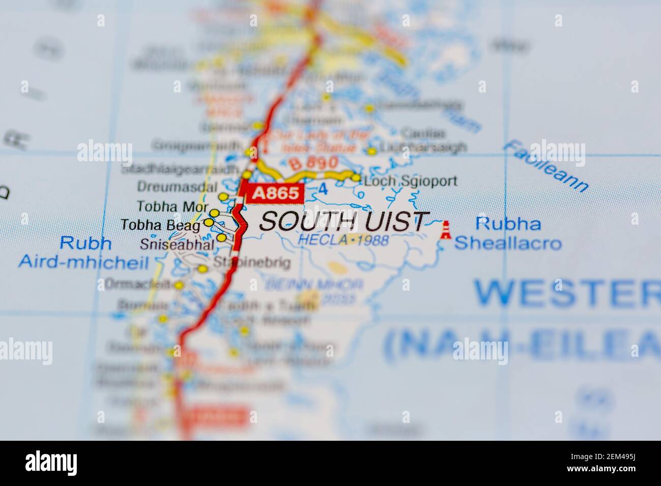 South uist on a map hi-res stock photography and images - Alamy
