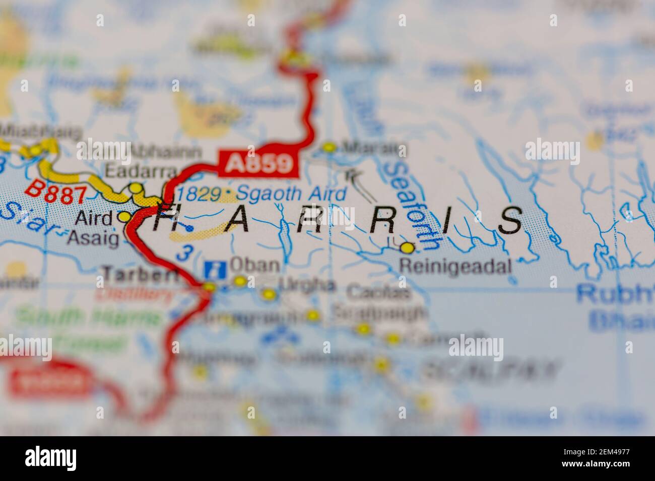 Harris shown on a road map or geography map Stock Photo - Alamy