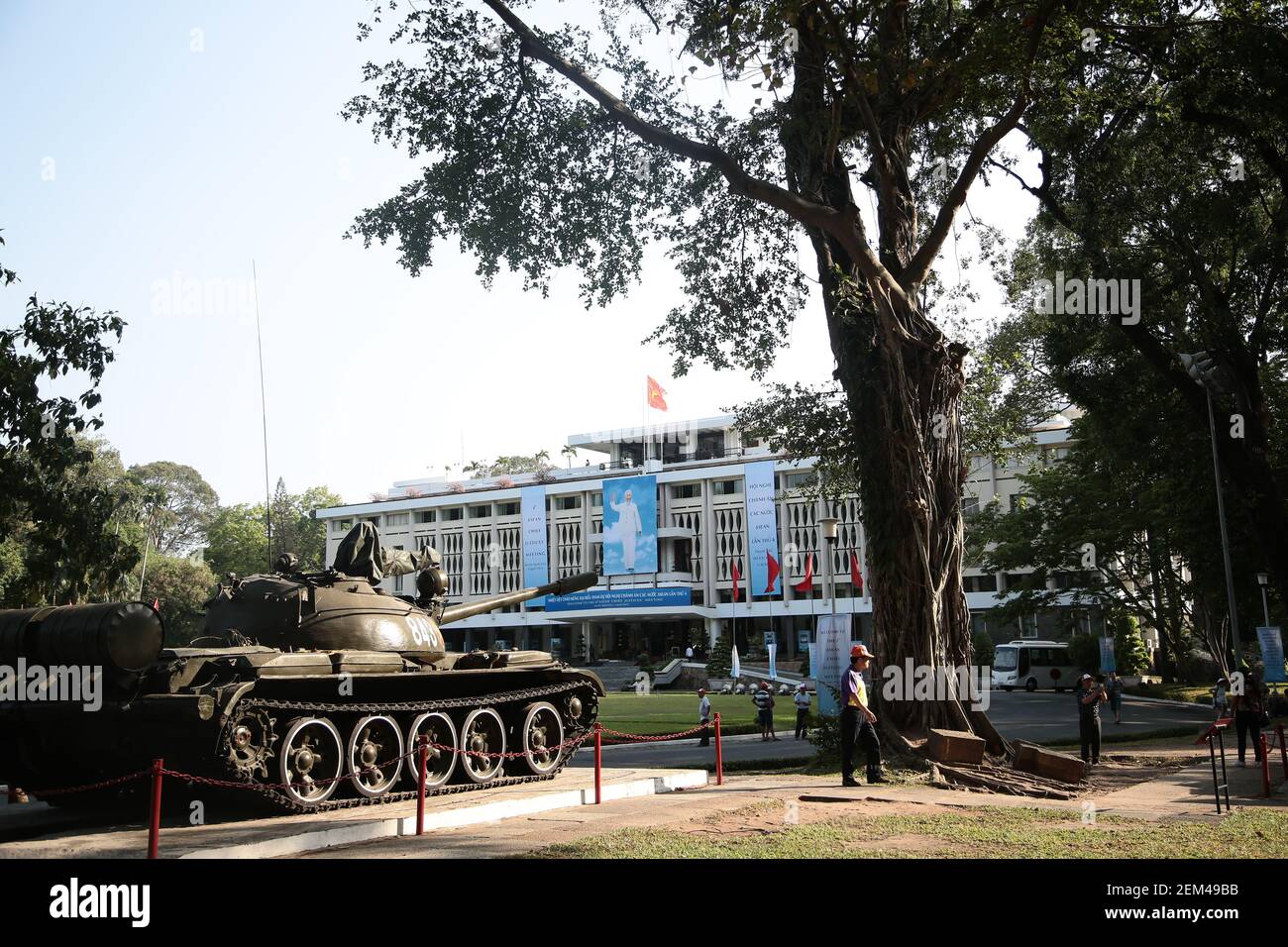 The Independence Palace (renamed the Reunification Hall) in Ho Chi Min ...