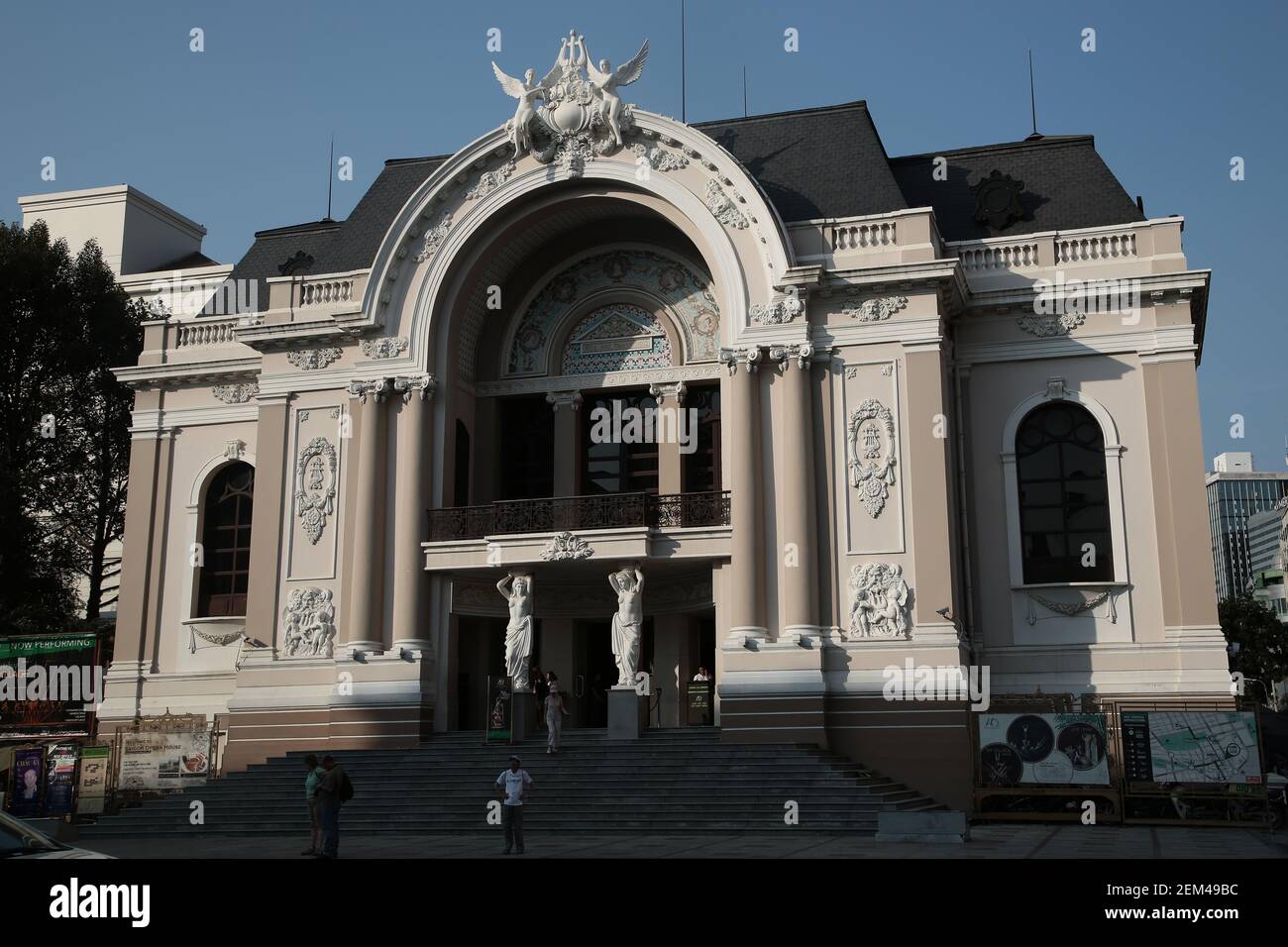 The opera house in Ho Chi Min City in Vietnam. From a series of travel ...