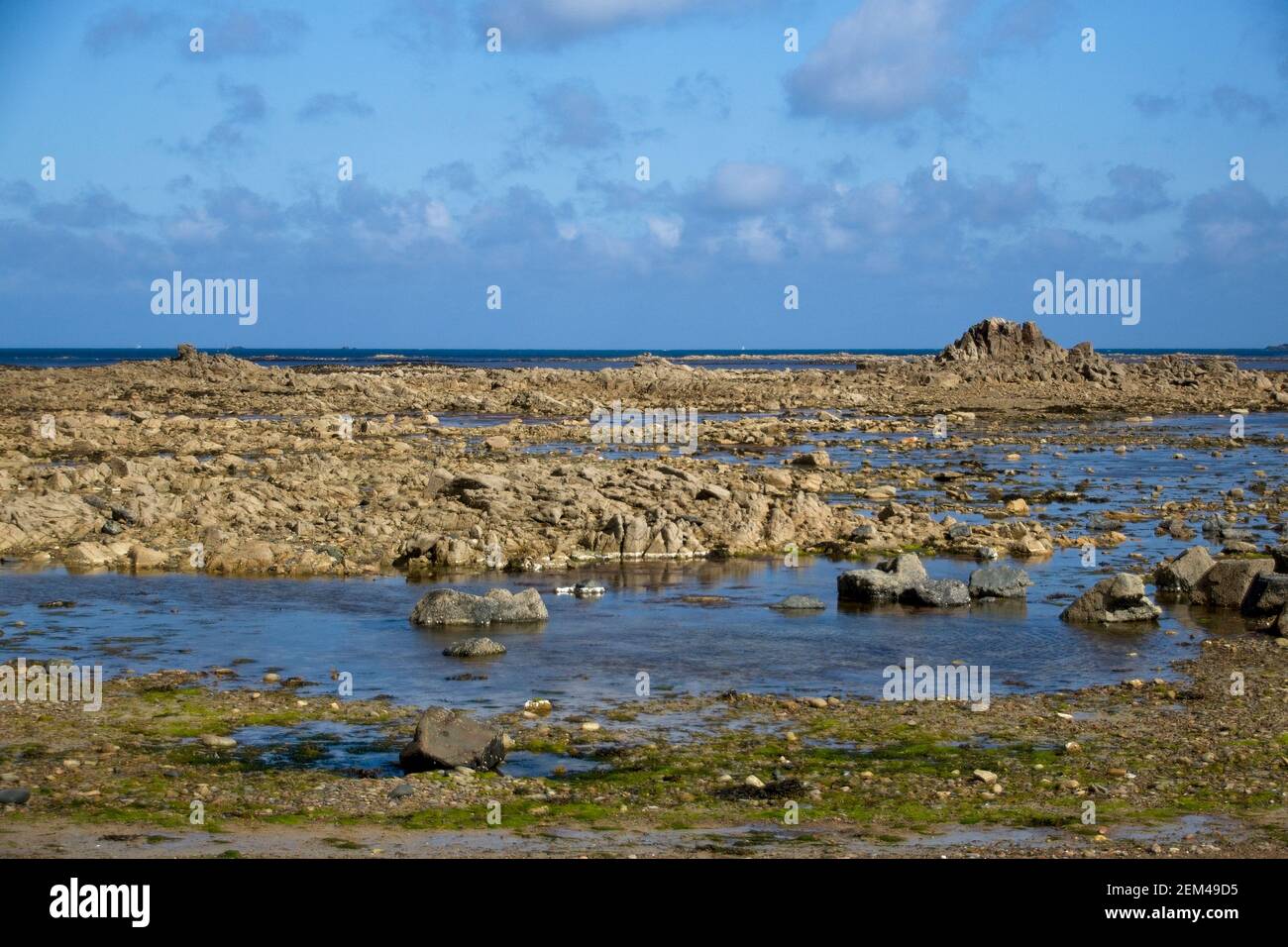 view of the beach in brittany Stock Photo - Alamy