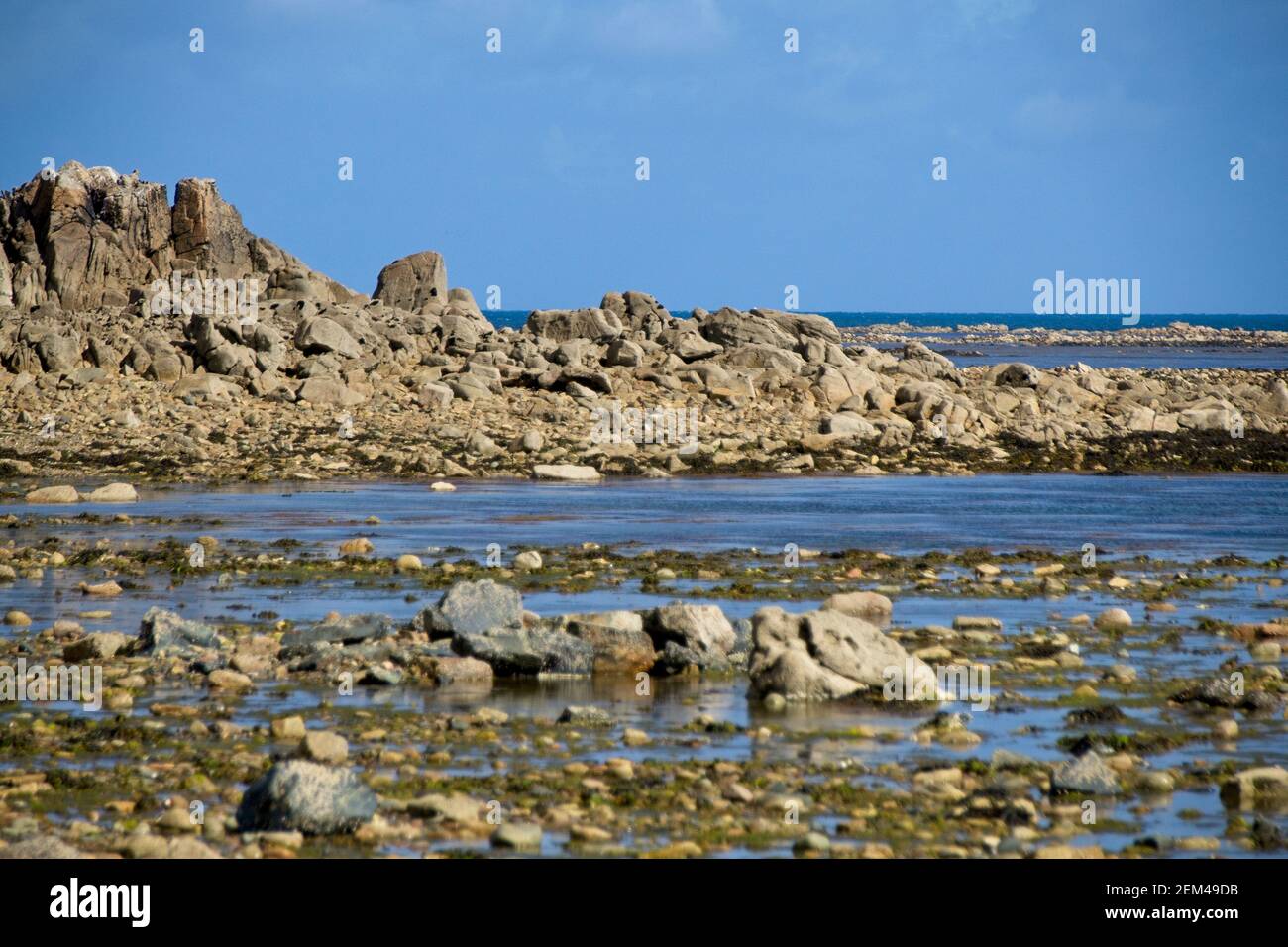 view of the beach in brittany Stock Photo - Alamy