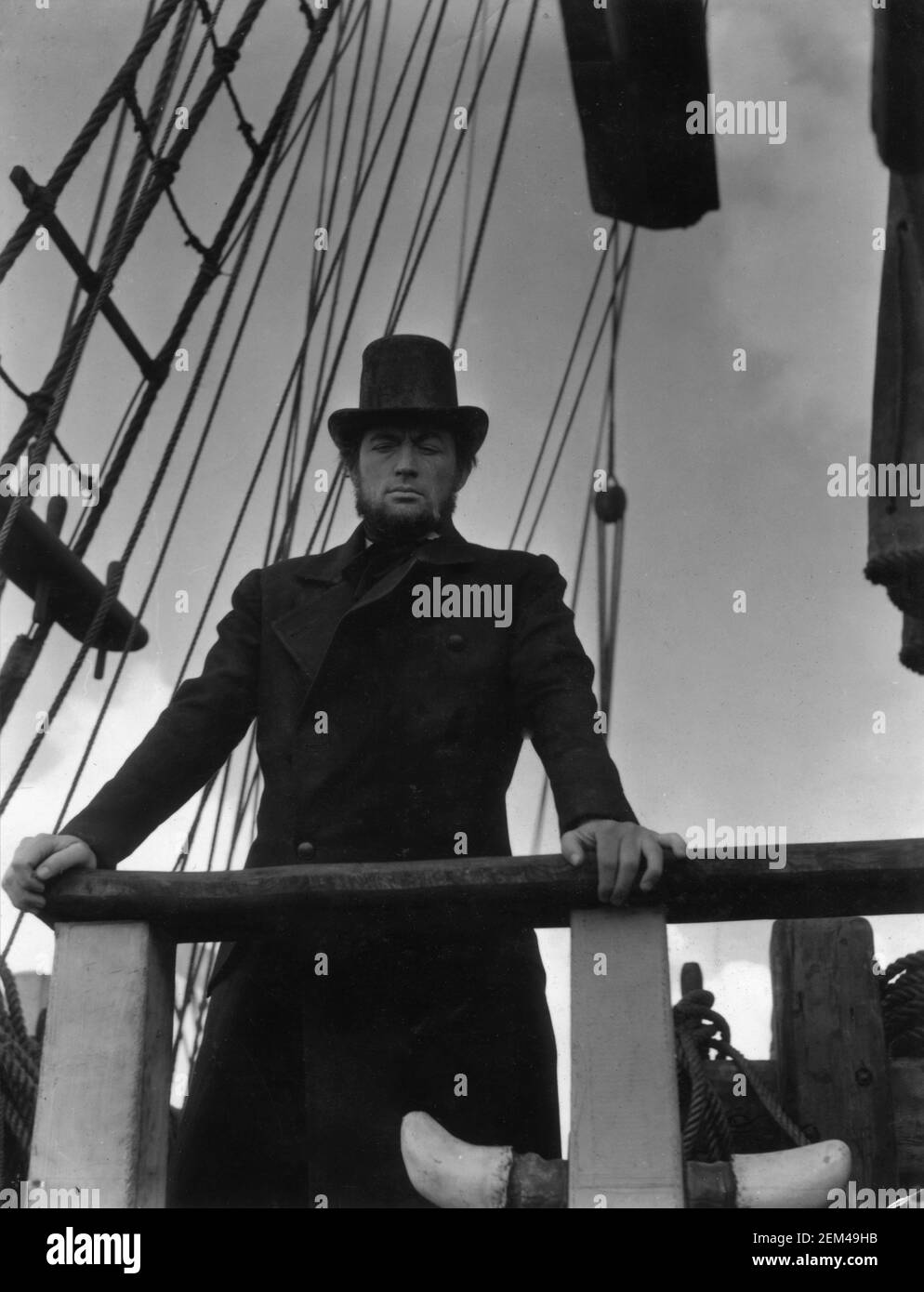GREGORY PECK as Captain Ahab in MOBY DICK 1956 director JOHN HUSTON ...