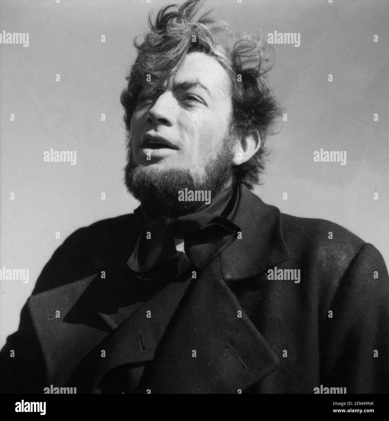 GREGORY PECK on set location candid in costume as Captain Ahab during ...