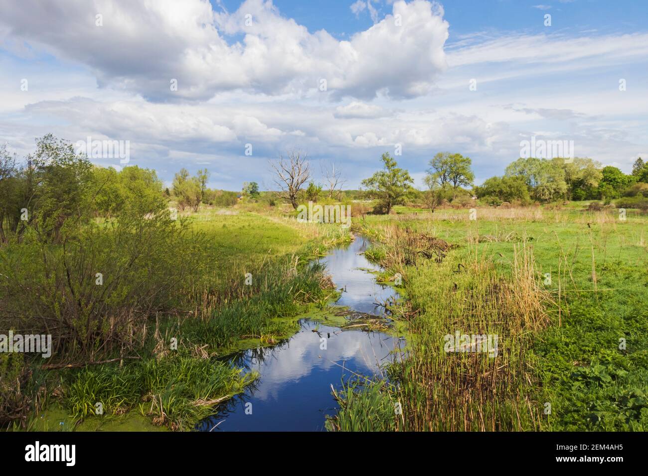 small river flows through a beautiful landscape Stock Photo - Alamy