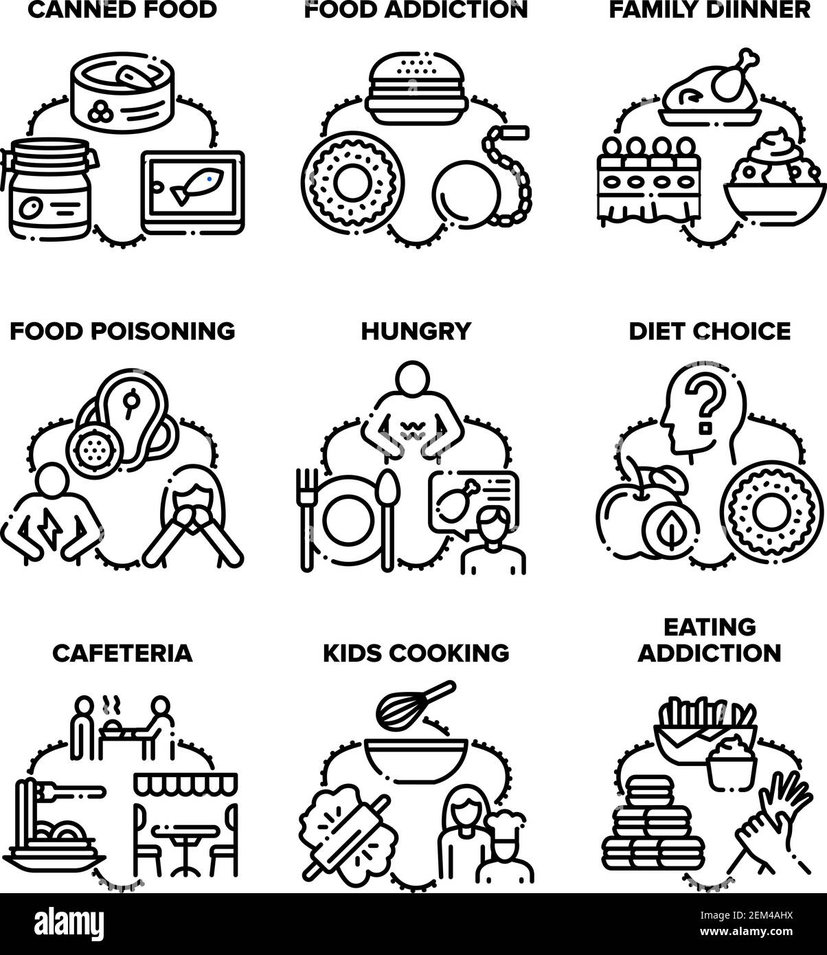 Burger restaurant family Stock Vector Images - Alamy