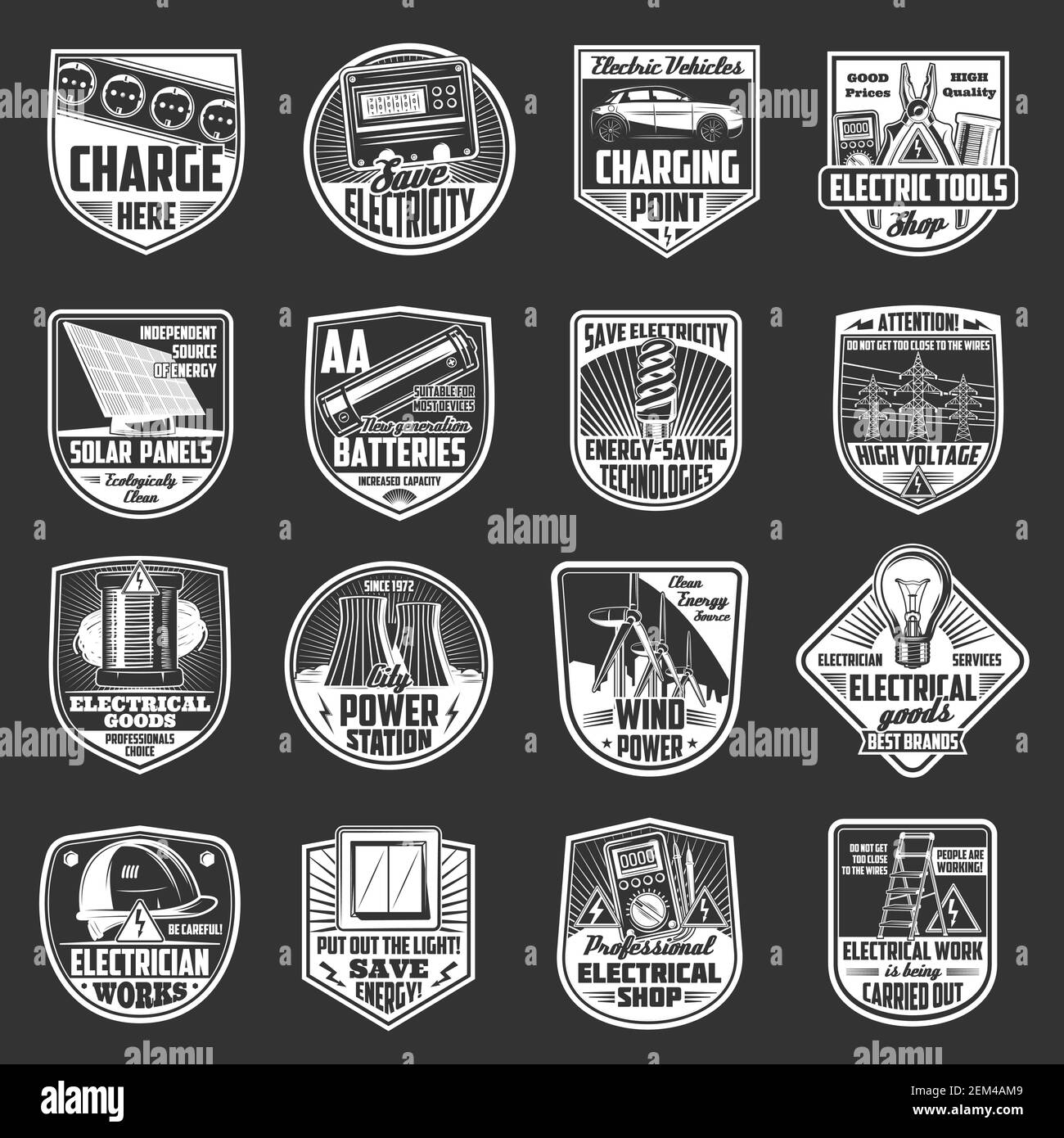 Electrician worker work tester Black and White Stock Photos & Images ...