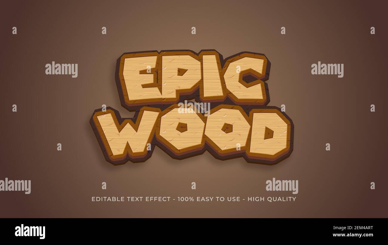 wood text effect concept Stock Vector Image & Art - Alamy