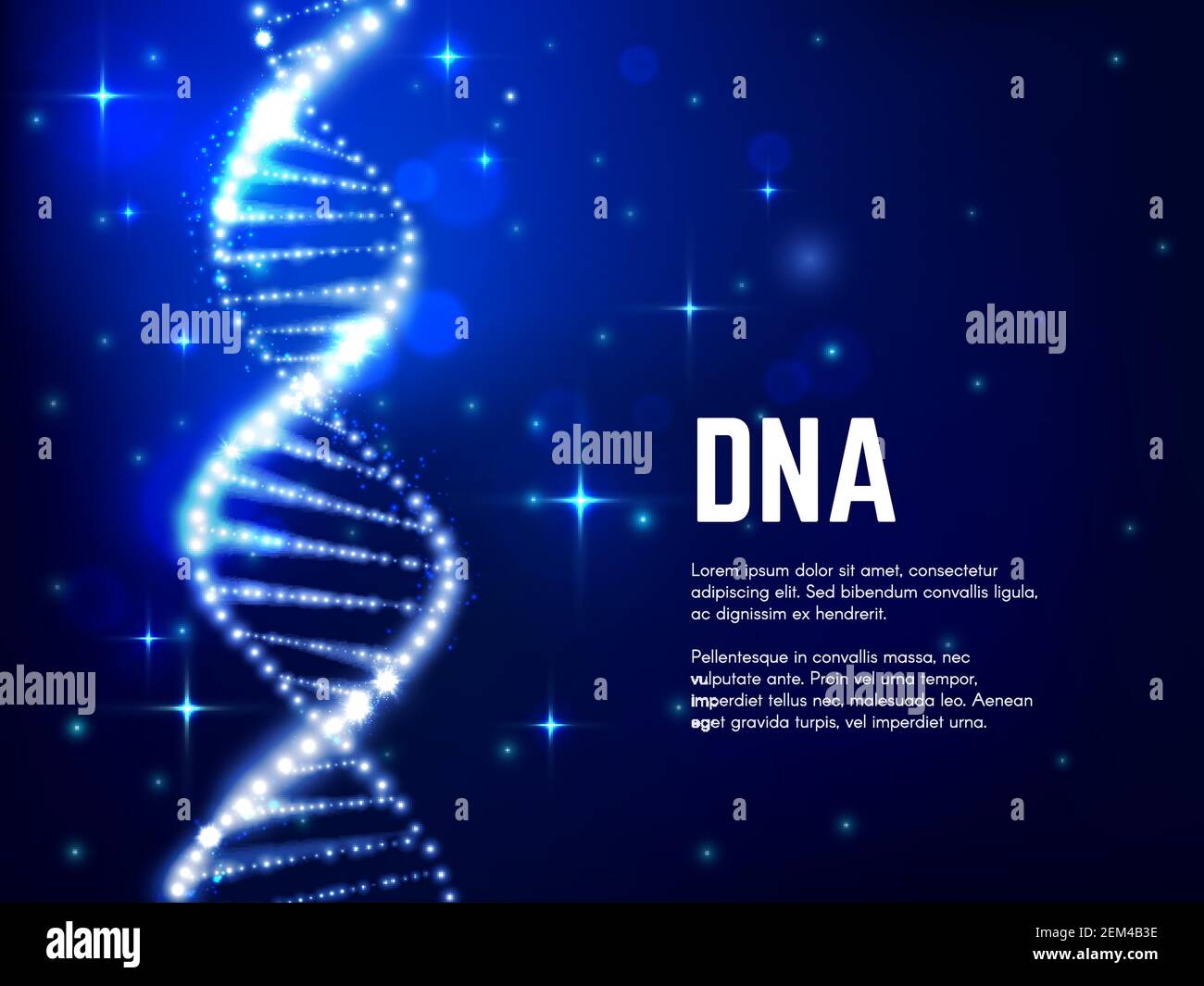 DNA glowing helix vector design of genetics science, medicine, biology ...