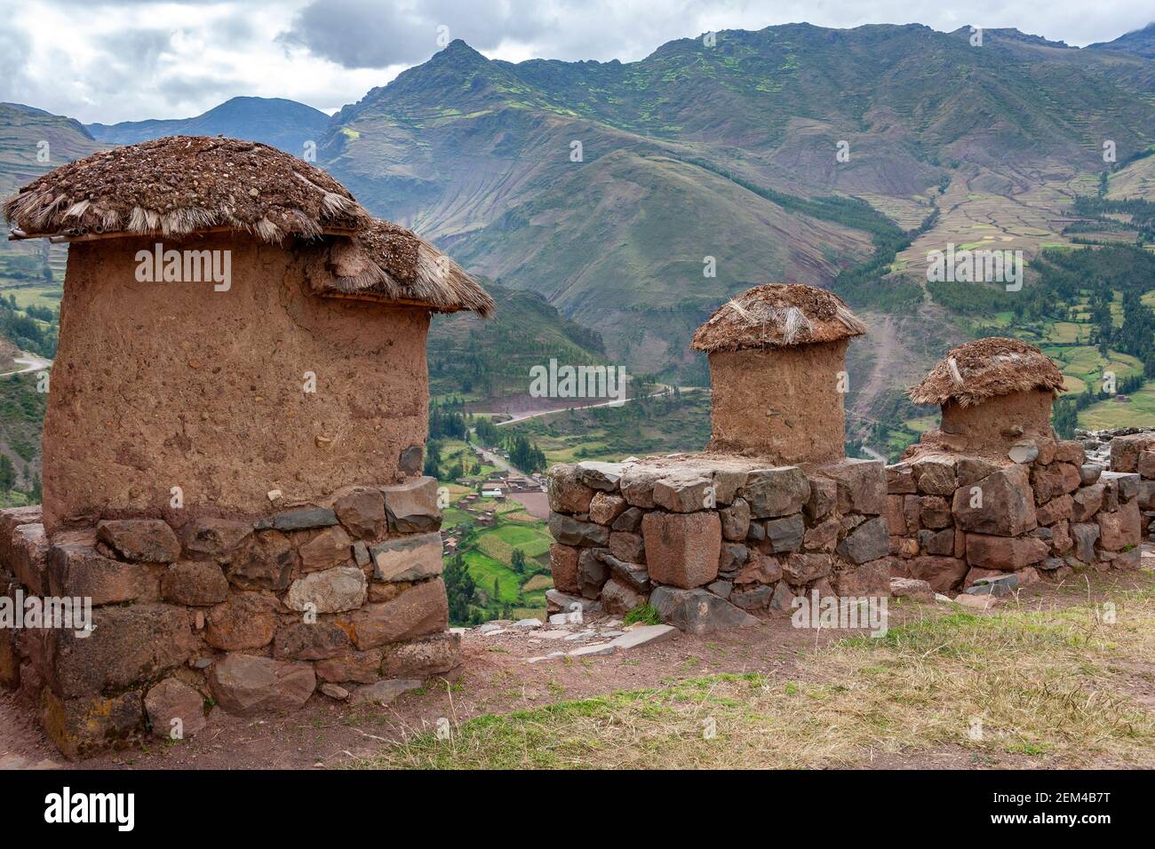 Sacred Valley of the Incas viewed from Qantus Raqay in Peru, South ...