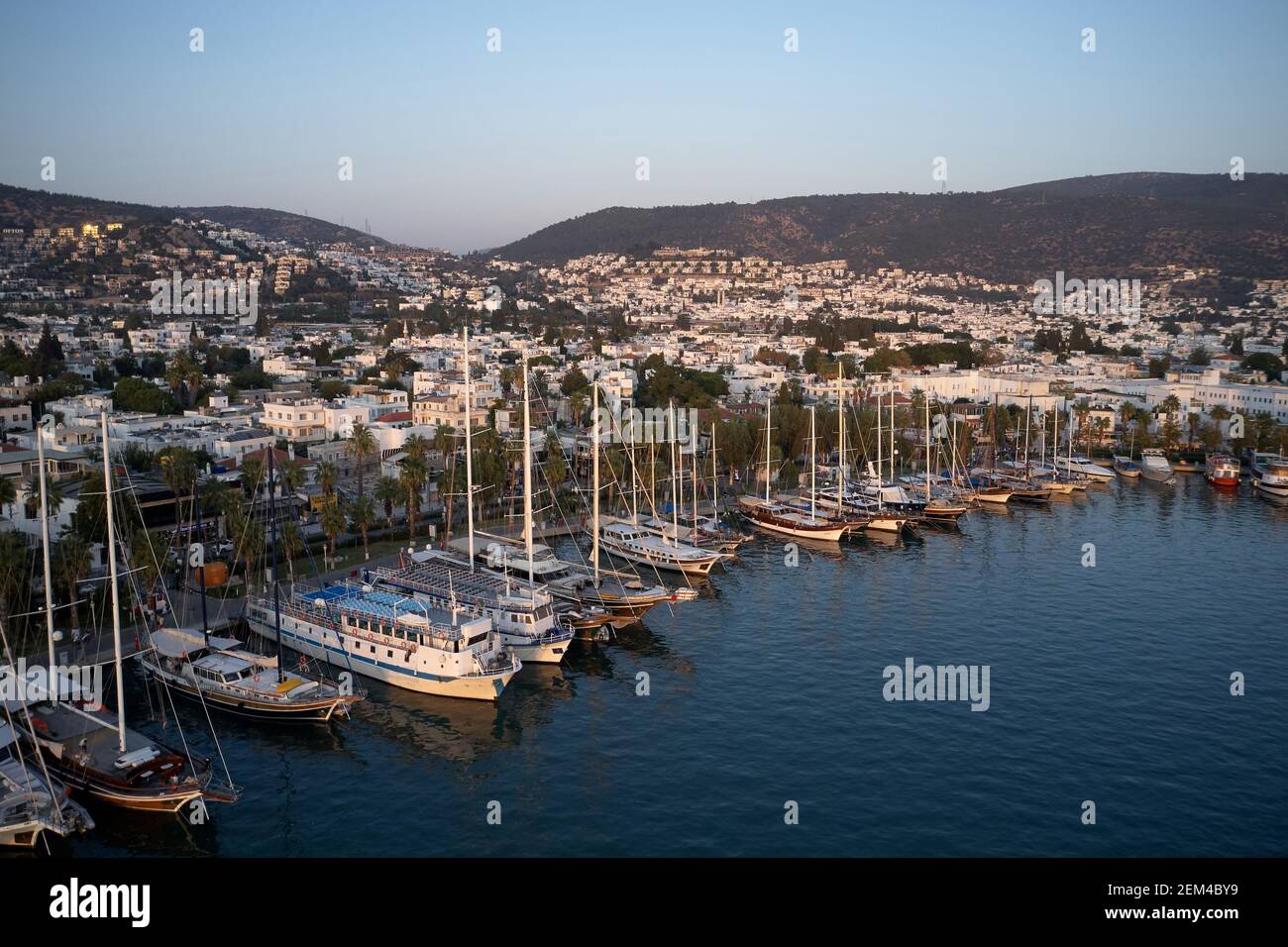 Aerial view of Bodrum city and harbor Stock Photo - Alamy