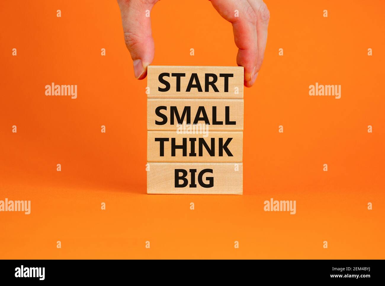 Start small think big symbol. Concept words 'Start small think big' on ...