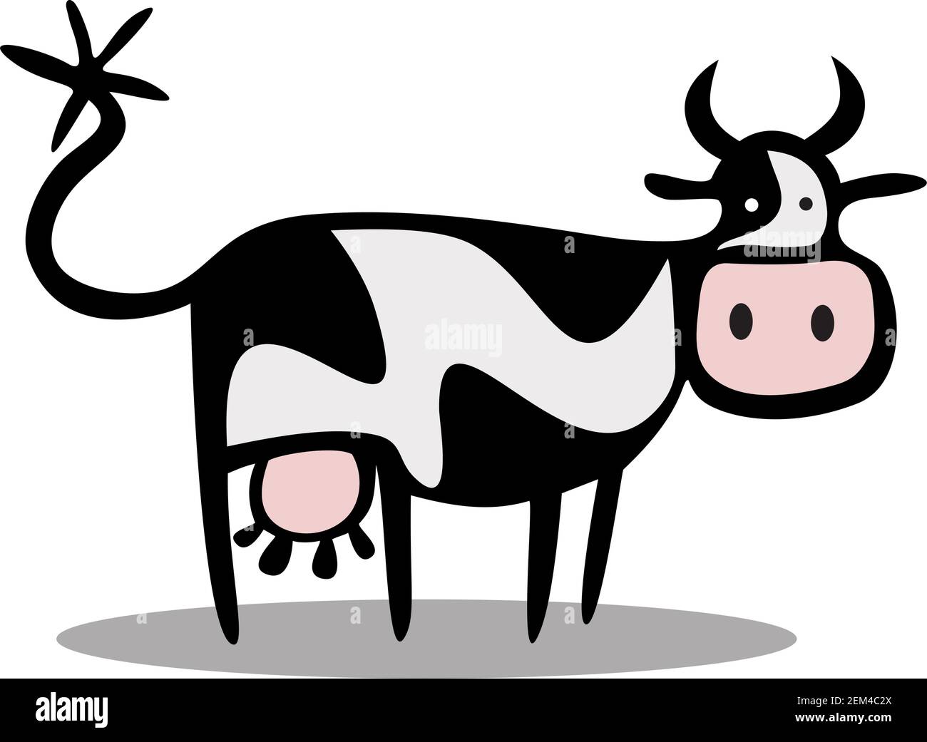 Funny cow vector illustration Stock Vector Image & Art - Alamy