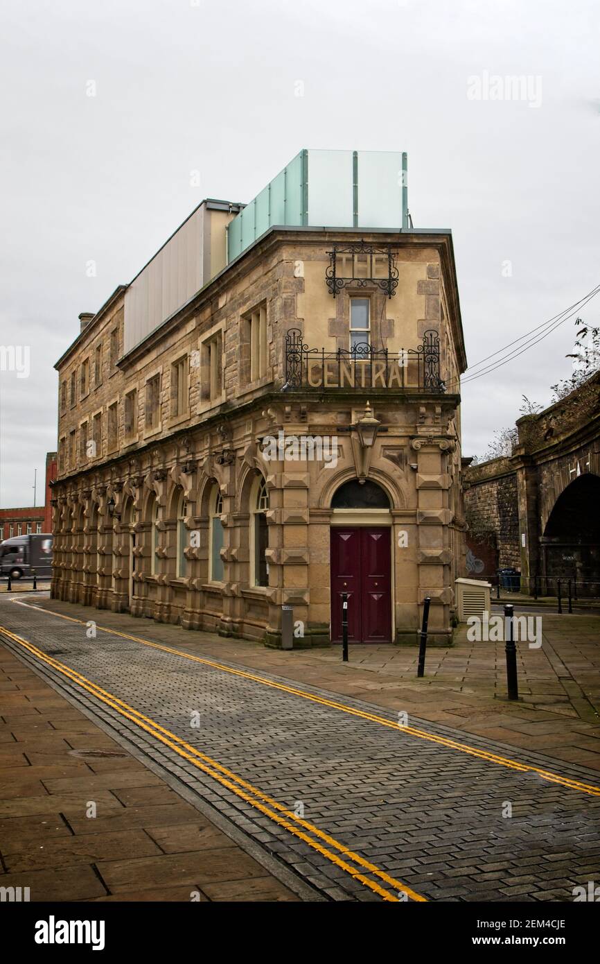 The Central public house is an old wedge shaped building standing ...