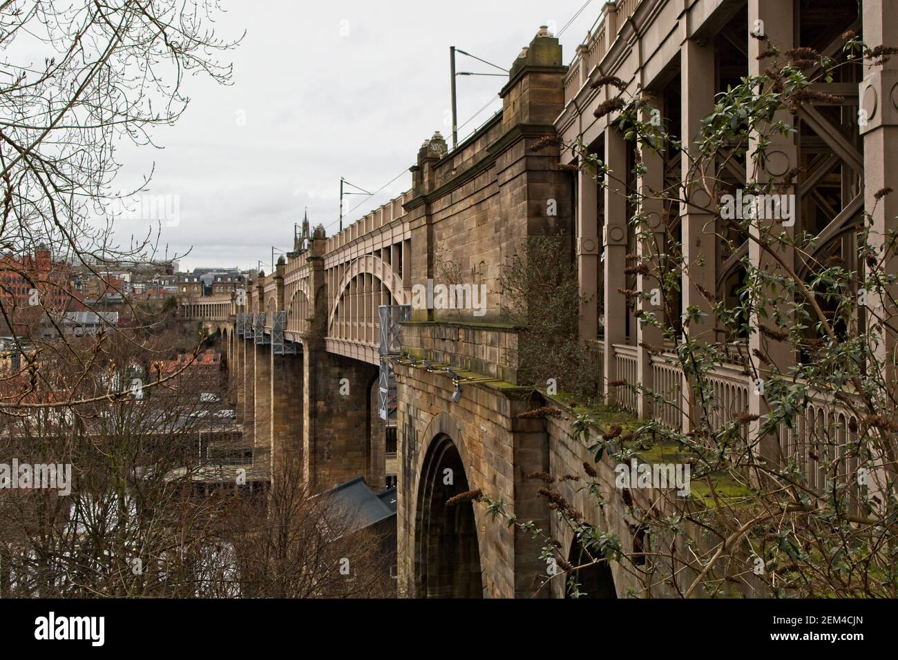 The High Level Bridge is a rail, road and pedestrian bridge spanning ...